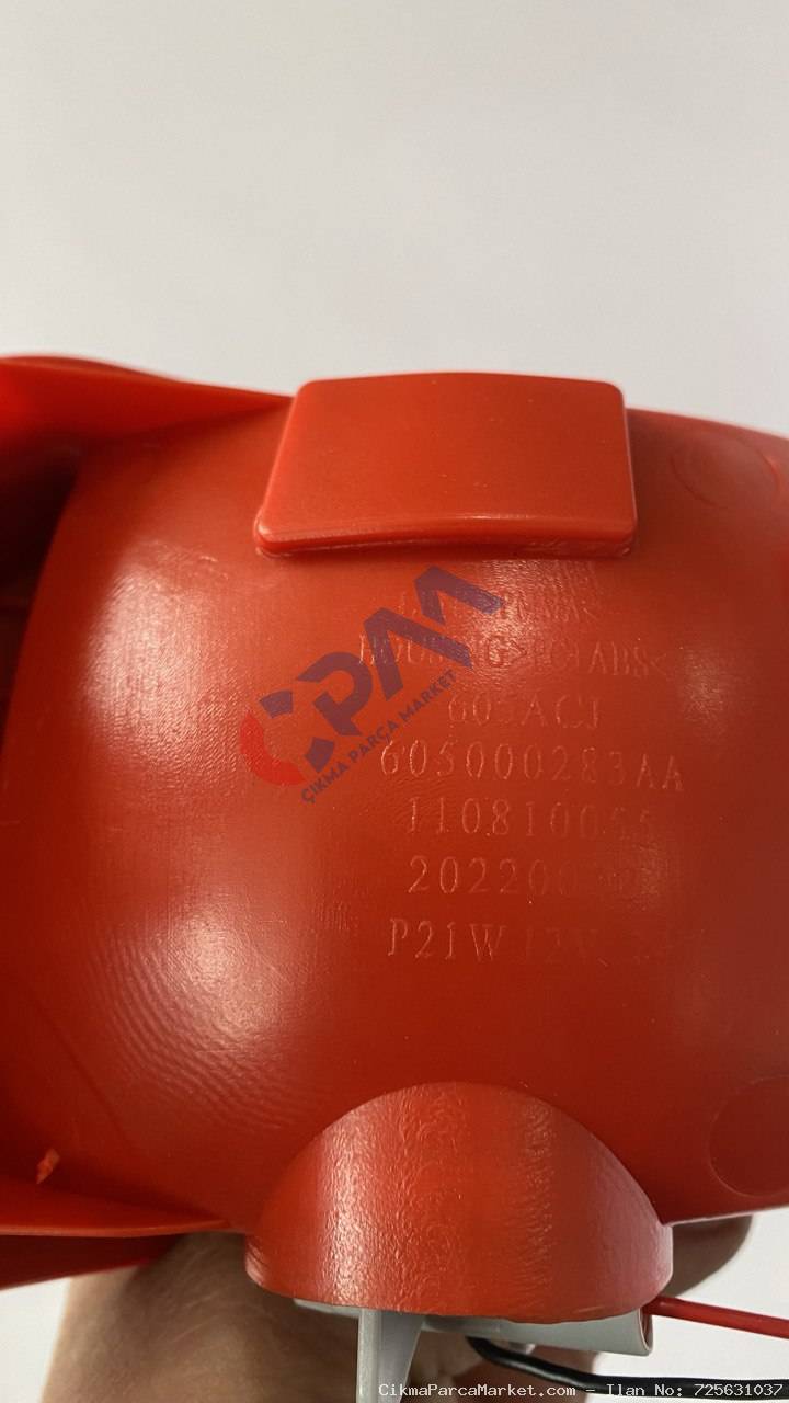 2022 2024 Chery Tiggo 7 Pro Sağ Arka Reflektör 605000283AA